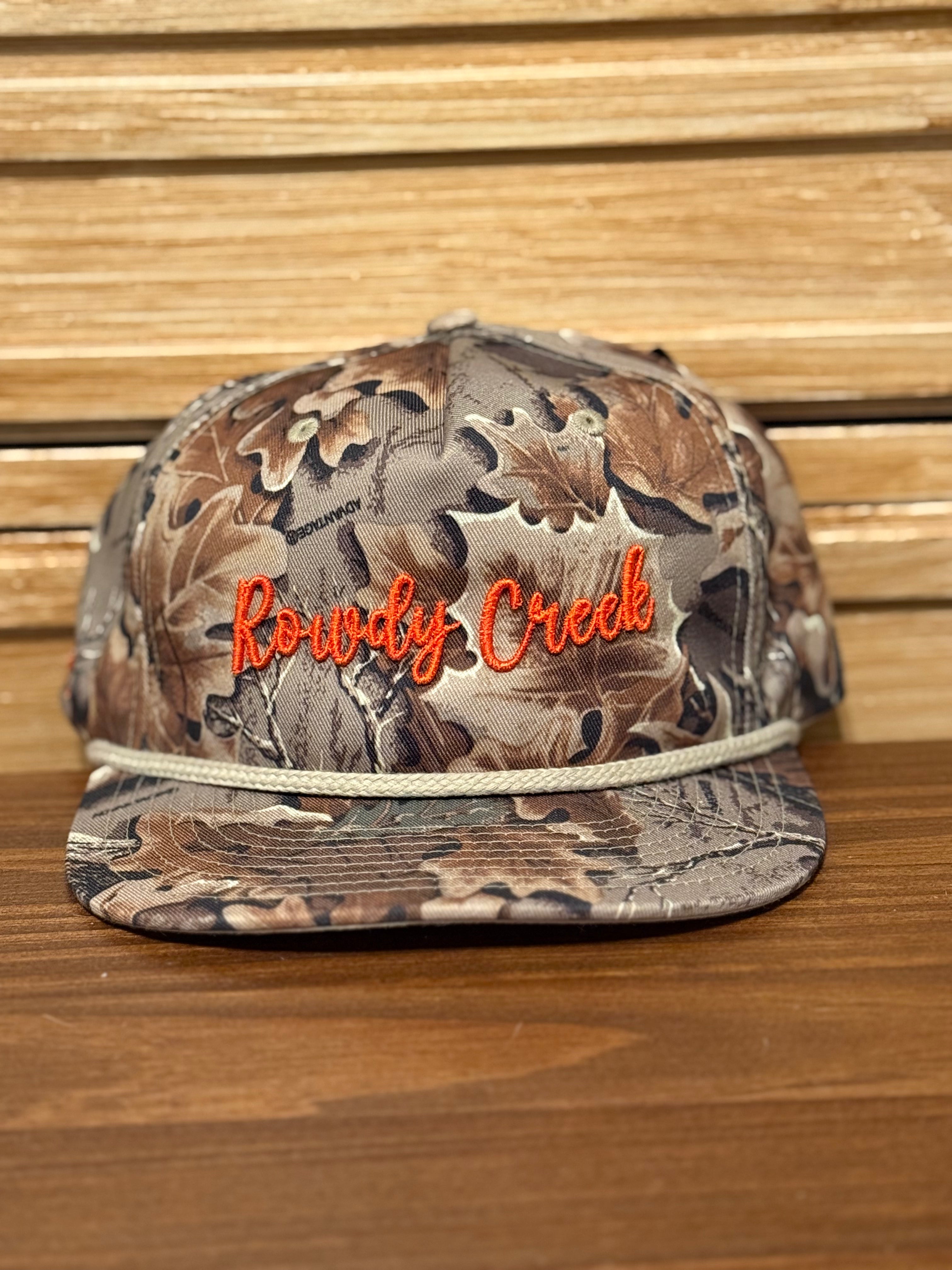 Real tree advantage orange Rowdy Creek hat